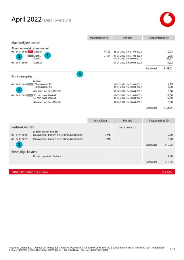 Hulp bij je factuur | Support | Vodafone